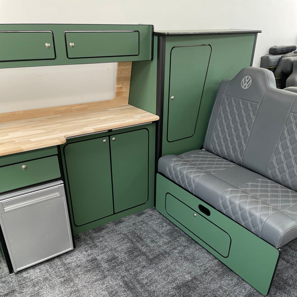 Super Matt T4 SWB Olive Green with REAL solid oak!– T4mation.me
